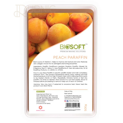 BIO SOFT PEACH PARAFFIN WAX - RUBNIC