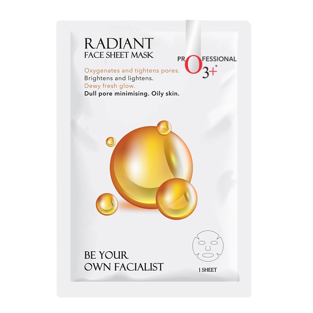 O3+ Facialist Radiant Face Sheet Mask at ₹ 145.70 | Facial Sheet Mask ...